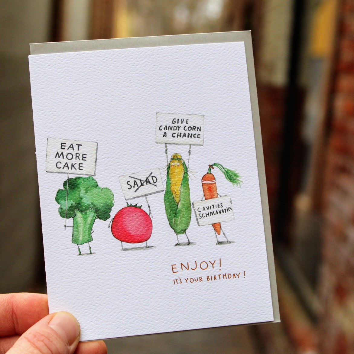 Veggie Strike Birthday Card – FOUND Gallery Ann Arbor