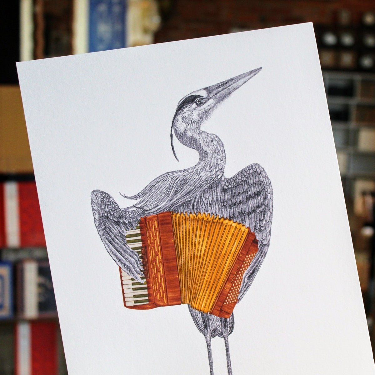 Bruce Balfour Great Blue Heron Portrait Study – FOUND Gallery Ann Arbor