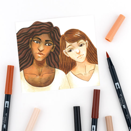 Dual Brush Art Markers 6 Pack - Portrait – FOUND Gallery Ann Arbor