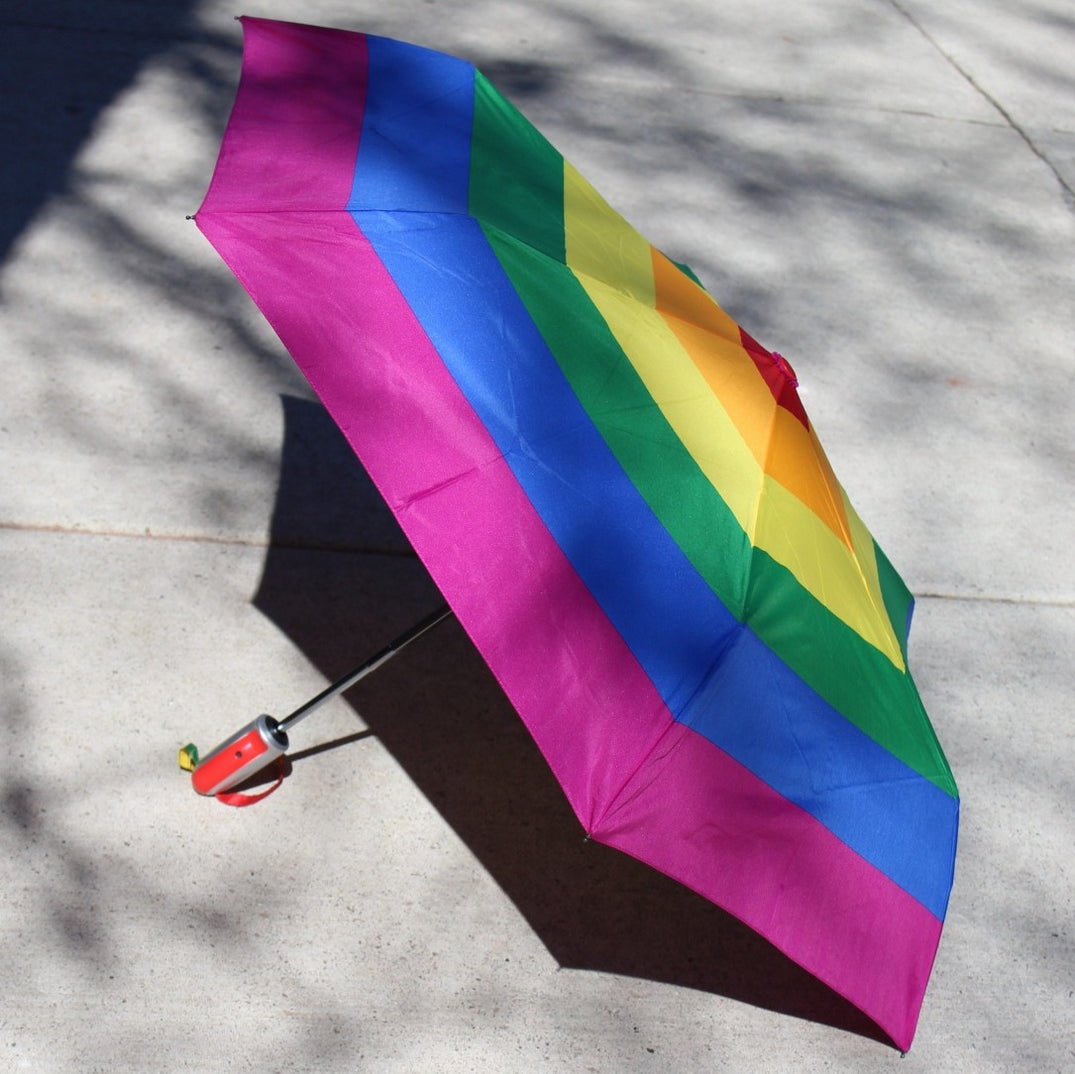 Auto Open Compact Rainbow Umbrella – FOUND Gallery Ann Arbor